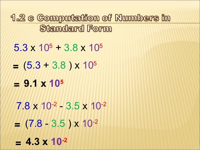 Chapter 1 Standard Form Chapter 1 Standard Form