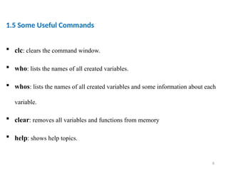 Chapter 1 Starting With MATLAB matlab.pptx
