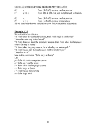 Chapter 1 Logic of Compound Statements | PDF