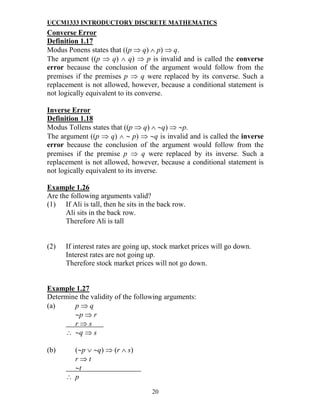 Chapter 1 Logic of Compound Statements | PDF