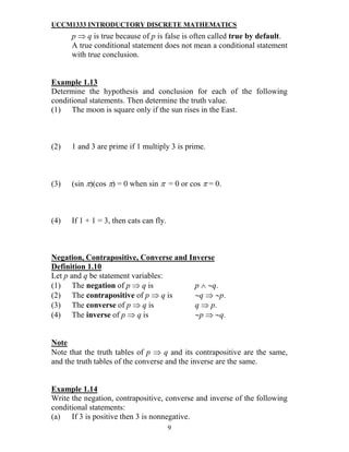 Chapter 1 Logic of Compound Statements | PDF