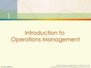 chapter 1 stevenson book.ppt for management | PPT