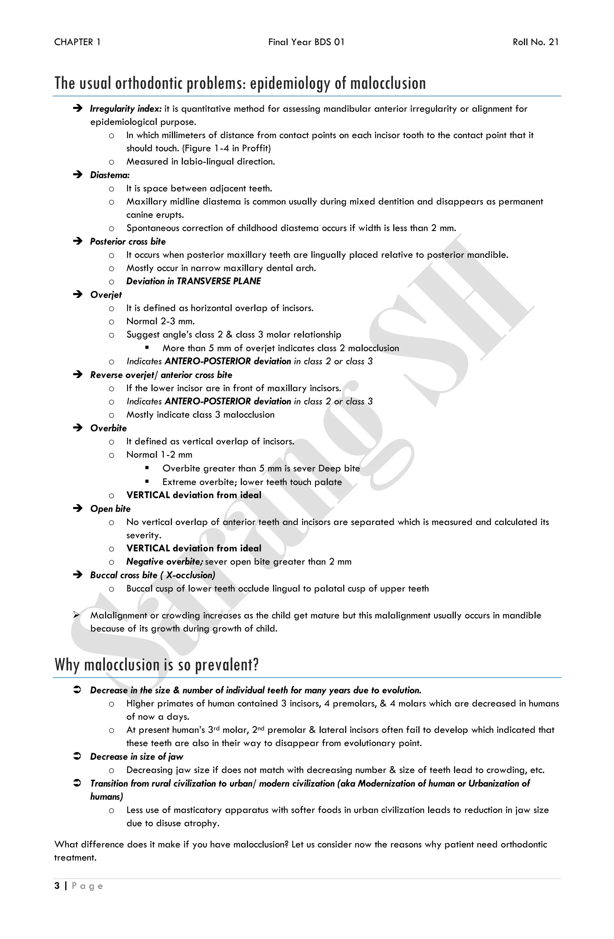 MALOCCLUSION & DENTOFACIAL DEFORMITY IN CONTEMPORARY SOCIETY | PDF