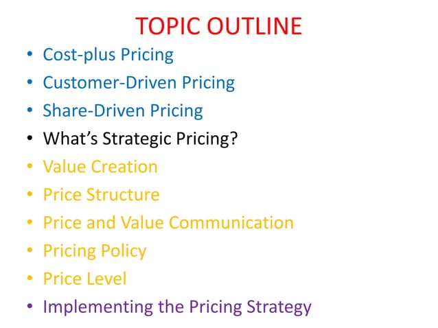 Chapter 1 STRATEGIC PRICING.pdf | Marketing and Advertising | Business