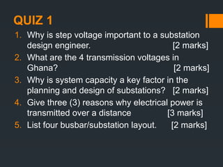 Electrical power system SUBSTATIONS layout.pptx | Power and Energy ...