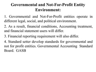 governmental and Non profit Accounting chapter 1 | PPTX