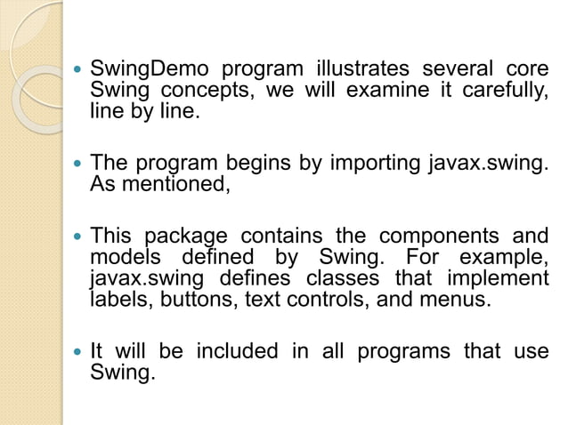 Chapter 1 swings | PPTX | Programming Languages | Computing