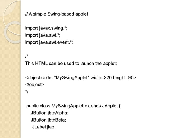 Chapter 1 swings | PPTX | Programming Languages | Computing