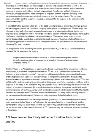 Chapter 1 tax treaty entitl.. | PDF