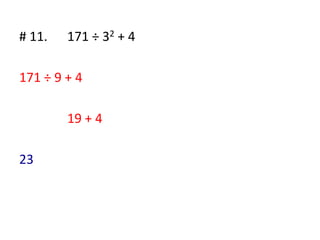Chapter 1 test corrections (algebra) | PPTX