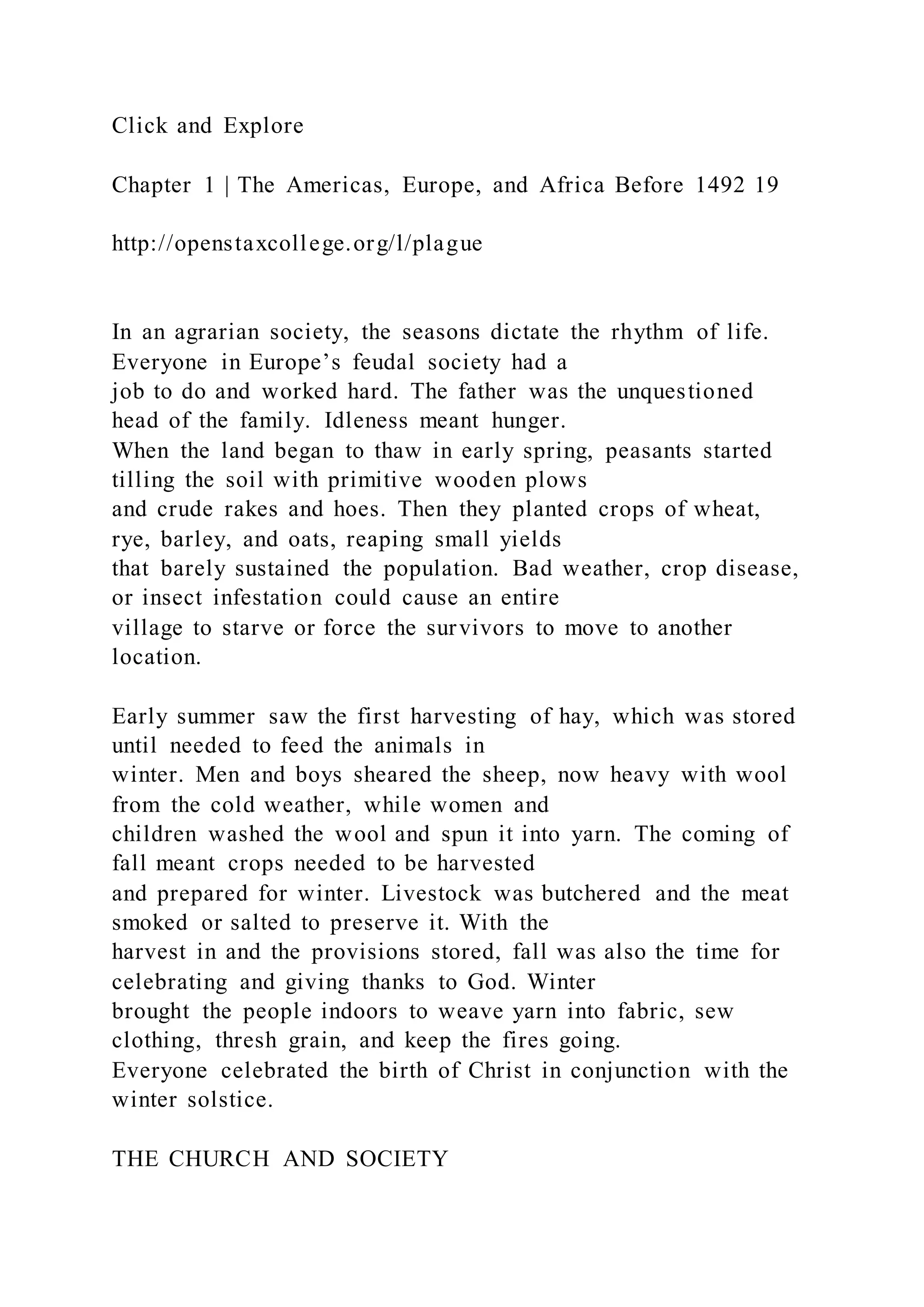 Chapter 1 The Americas, Europe, and Africa Before 1492 | DOCX ...