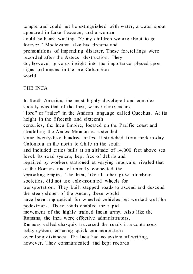 Chapter 1 The Americas, Europe, and Africa Before 1492 | DOCX ...