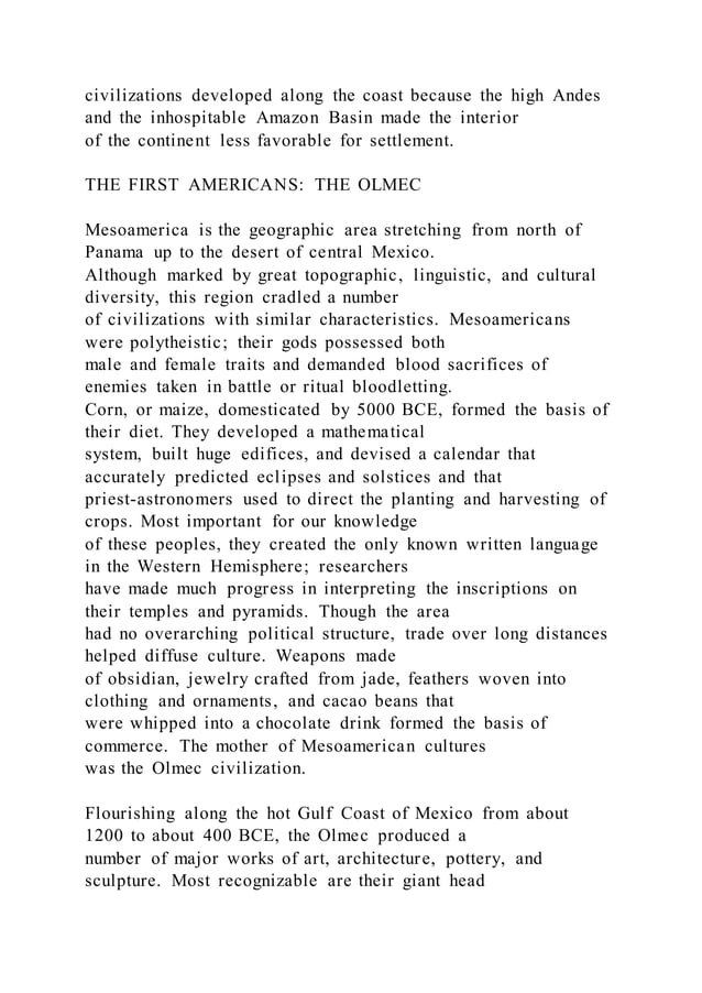 Chapter 1 The Americas, Europe, and Africa Before 1492 | DOCX ...