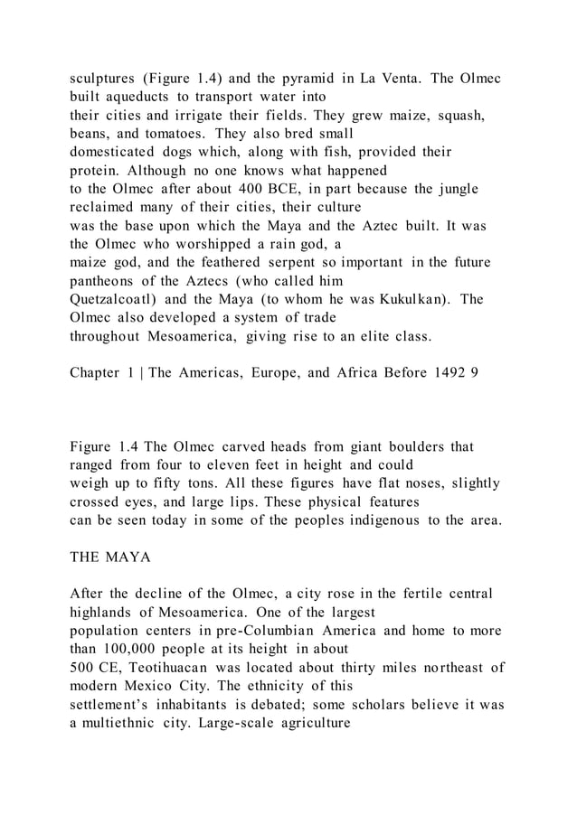 Chapter 1 The Americas, Europe, and Africa Before 1492 | DOCX ...
