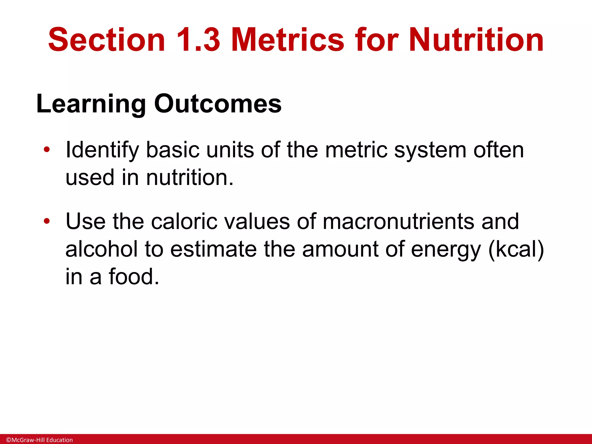 Chapter 1 the basics of nutrition | PPTX