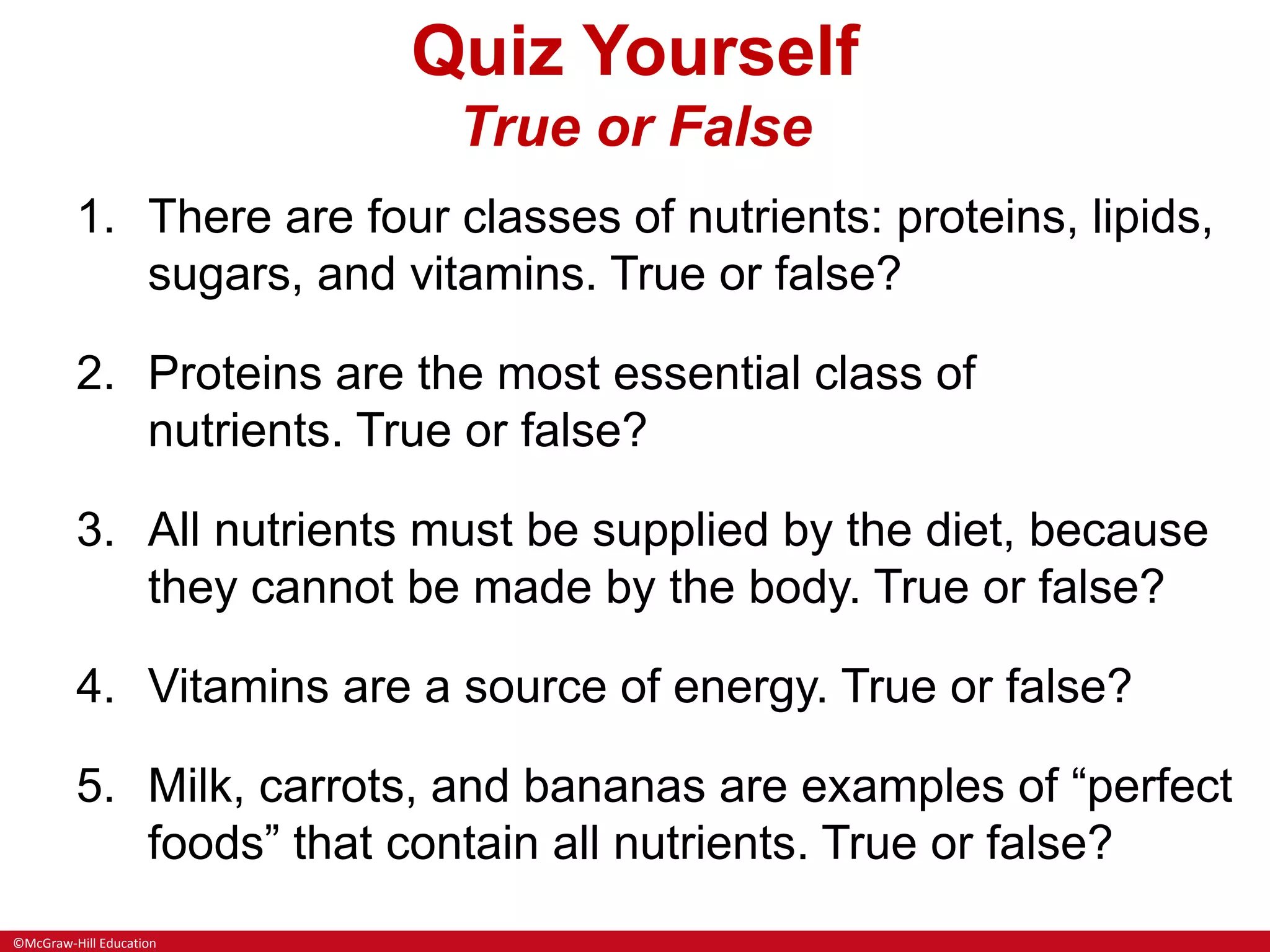 Chapter 1 the basics of nutrition | PPTX