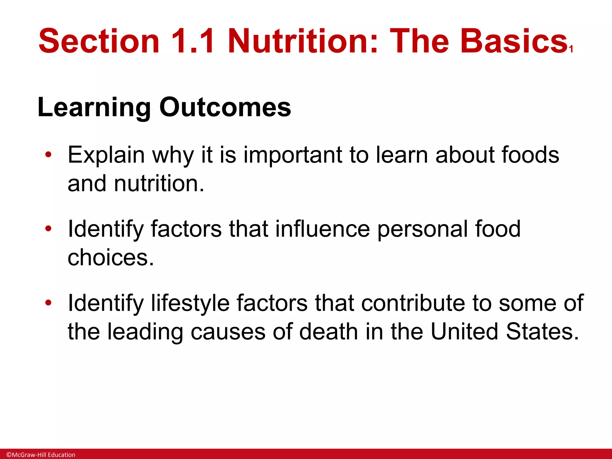 Chapter 1 the basics of nutrition | PPTX