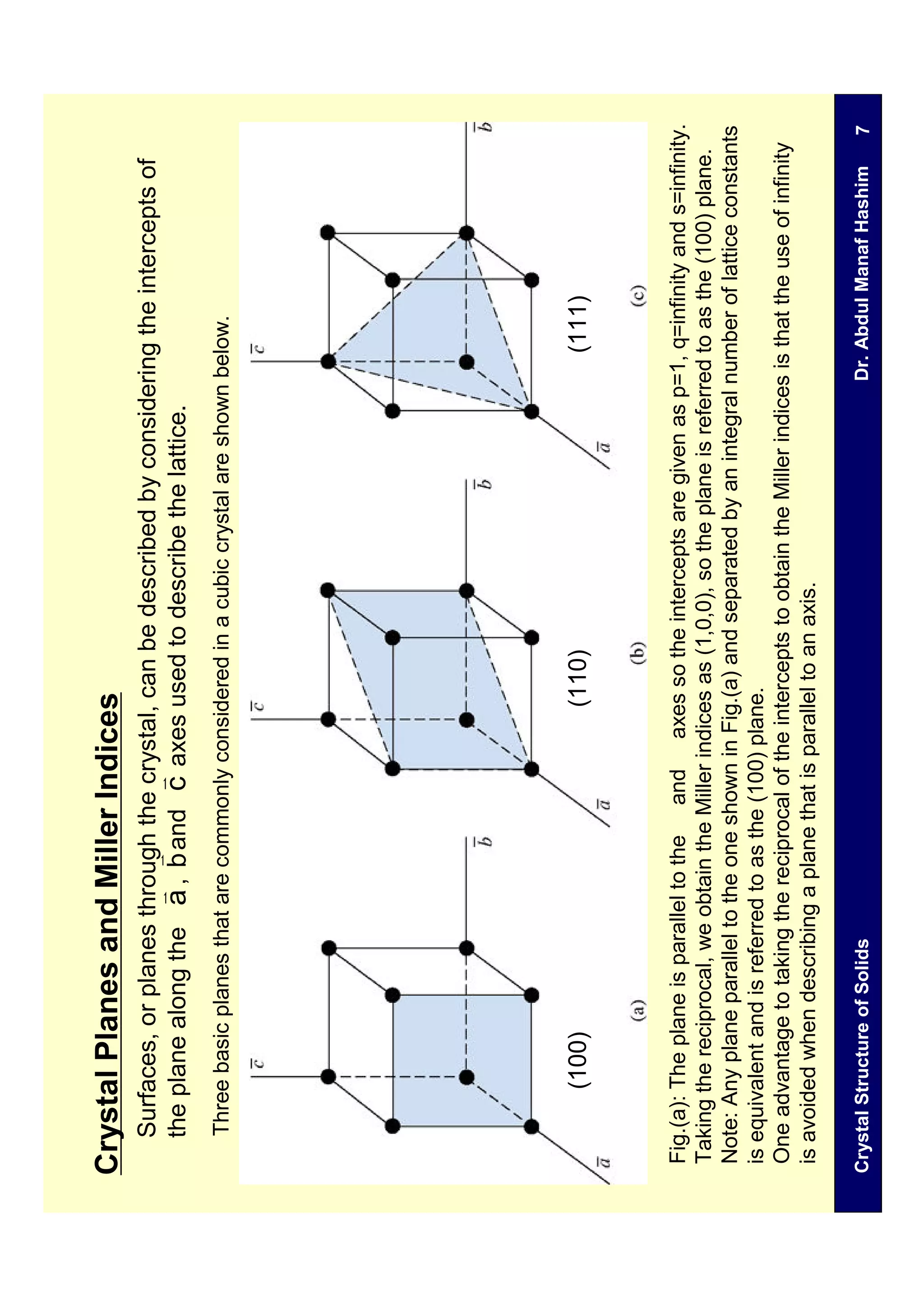 Chapter1 the crystal structure in solids | PDF
