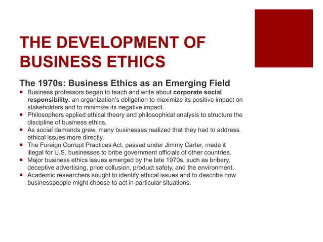 Chapter 1: The Importance of Business Ethics | PPTX