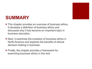 Chapter 1: The Importance of Business Ethics | PPTX