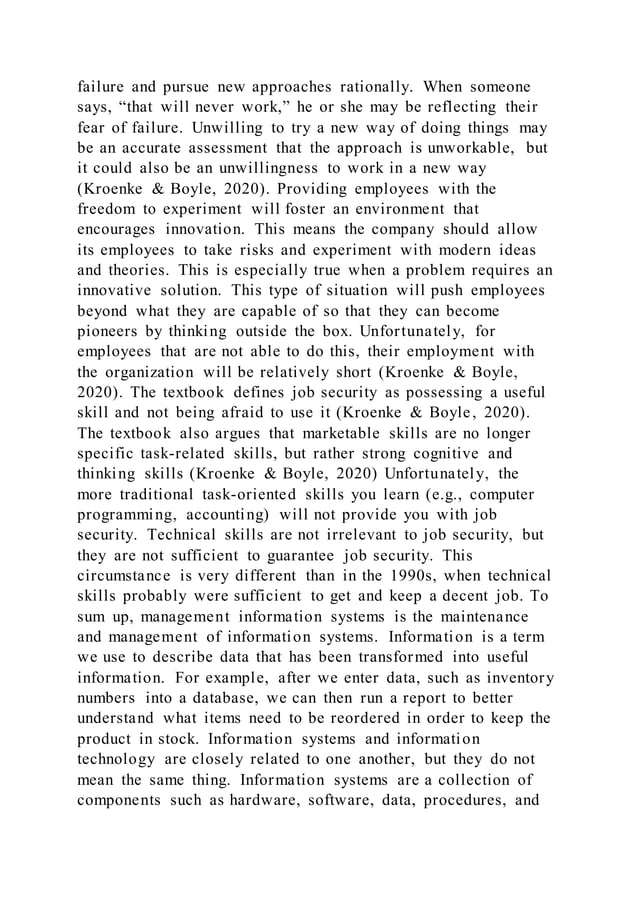 Chapter 1 The Importance of MIS Unit Lesson In this unit, we expl | DOCX | Computing ...