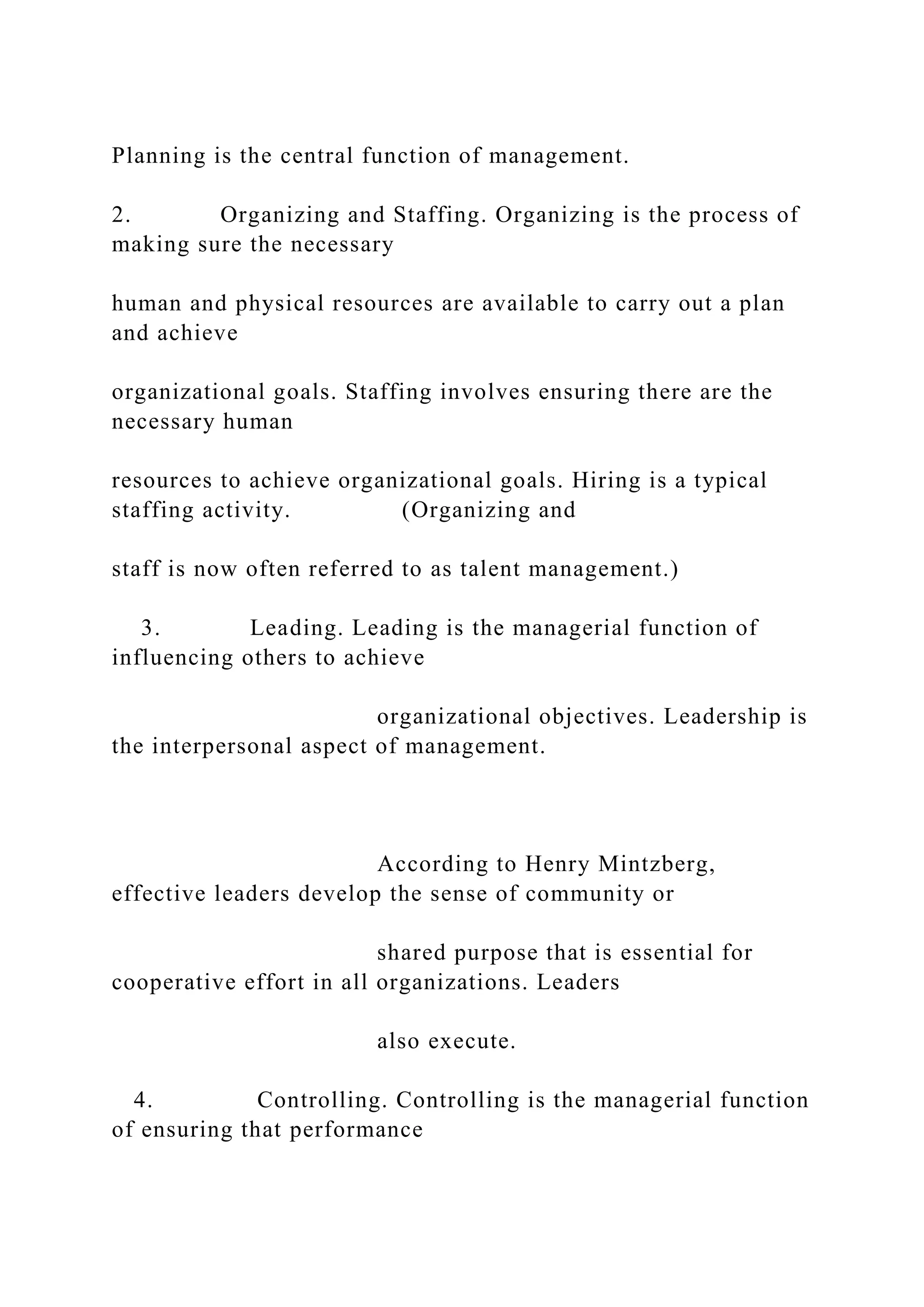 Chapter 1 THE MANAGER’S JOB [PowerPoint Slide 1] The p.docx