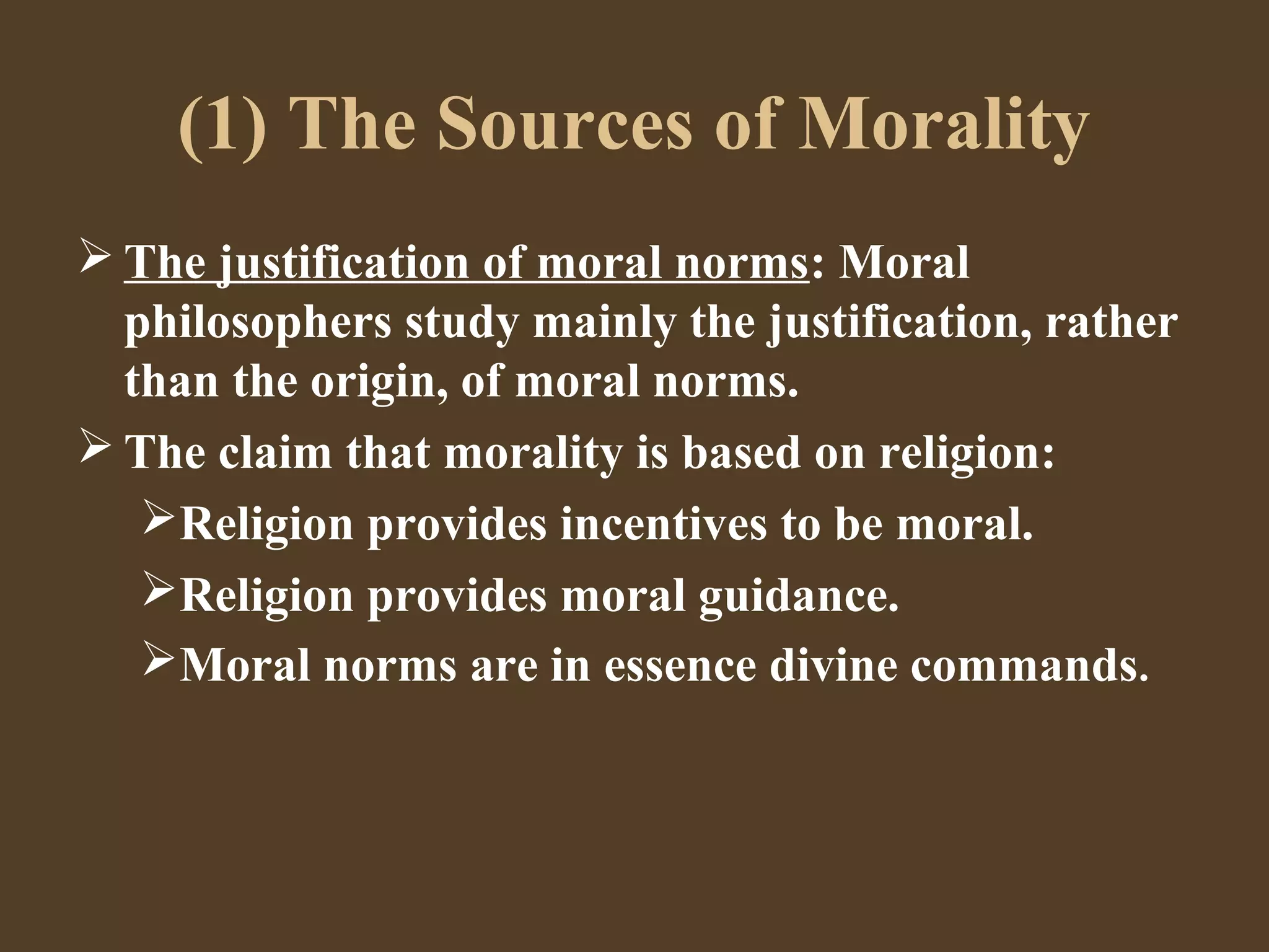 Chapter 1 the nature of morality | PPT