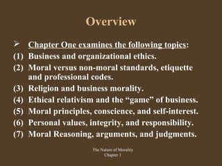 Chapter 1 the nature of morality | PPT