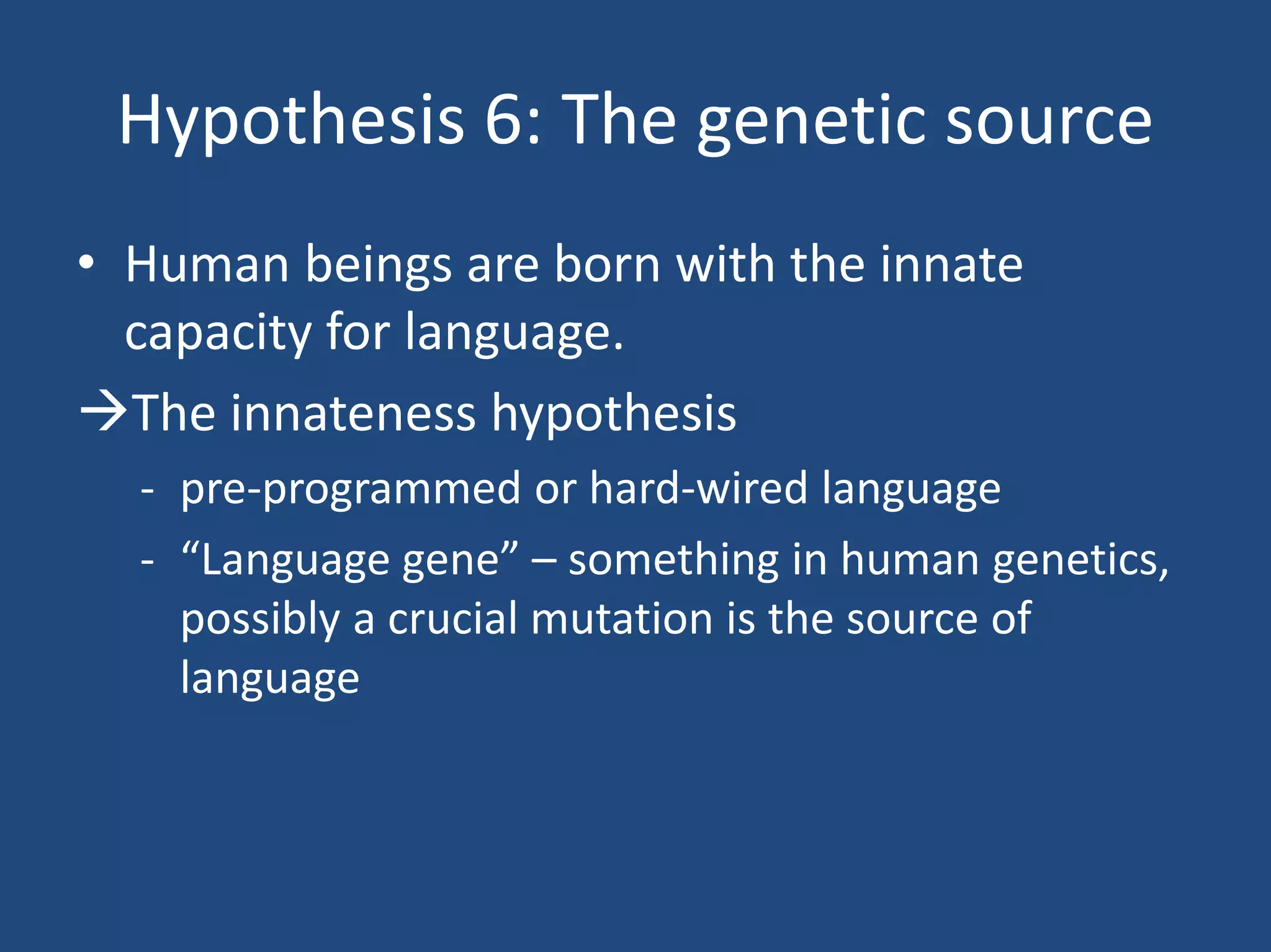 Chapter 1 the origins of language | PDF