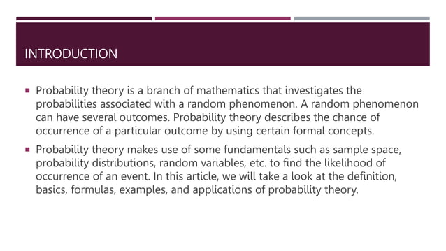 CHAPTER 1 THEORY OF PROBABILITY AND STATISTICS.pptx | Physics | Science