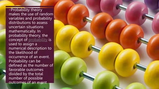 CHAPTER 1 THEORY OF PROBABILITY AND STATISTICS.pptx | Physics | Science