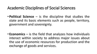 Chapter 1 The Social Sciences and the Applied Social Sciences | PPTX