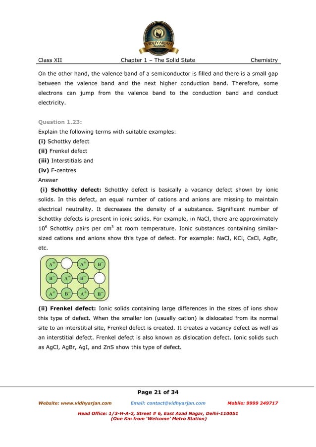 Chapter 1 the solid state | PDF