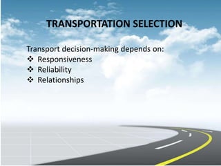 Chapter 1 transportation | PPTX | Rail Travel | Travel Type