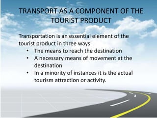 Chapter 1 transportation | PPTX | Rail Travel | Travel Type