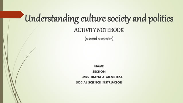 Chapter 1 ucsp [autosaved] | PPTX | Science