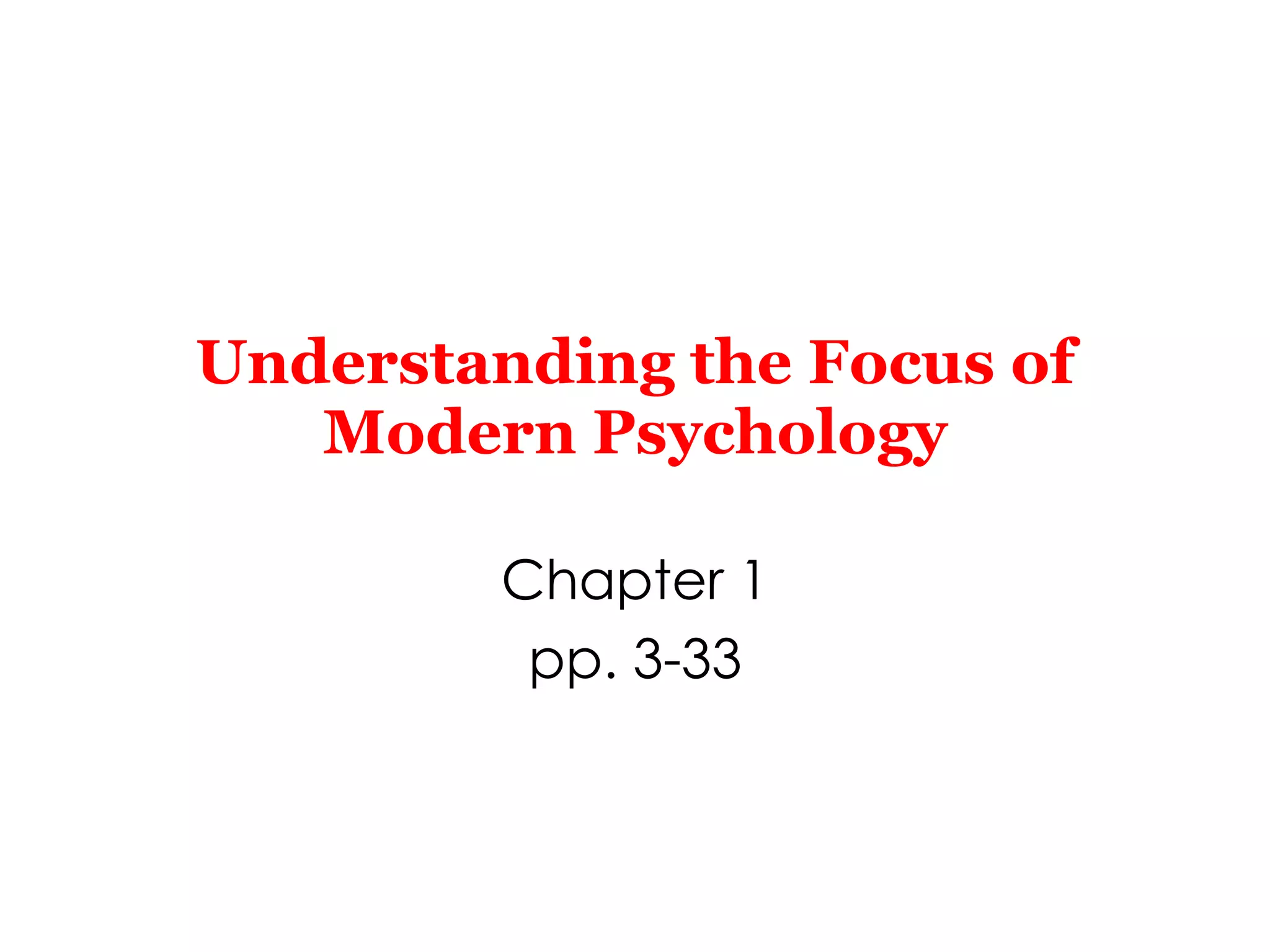 Chapter1 understanding modernpsychology | PPT | Physical Therapy | Wellness
