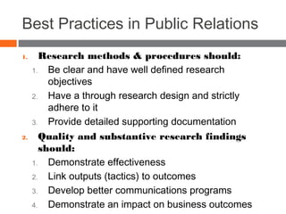 Understanding Public Relations Research | PPT