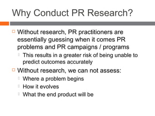 Understanding Public Relations Research | PPT