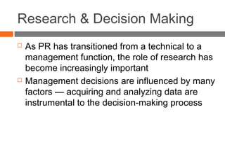 Understanding Public Relations Research | PPT