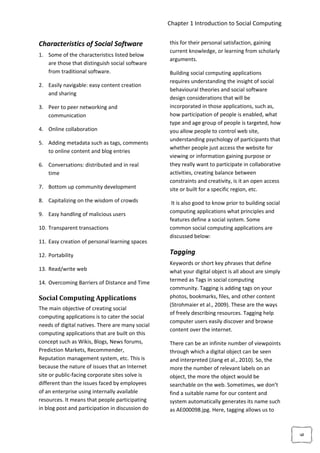 Introduction to Social Computing - Book Chapter | DOC