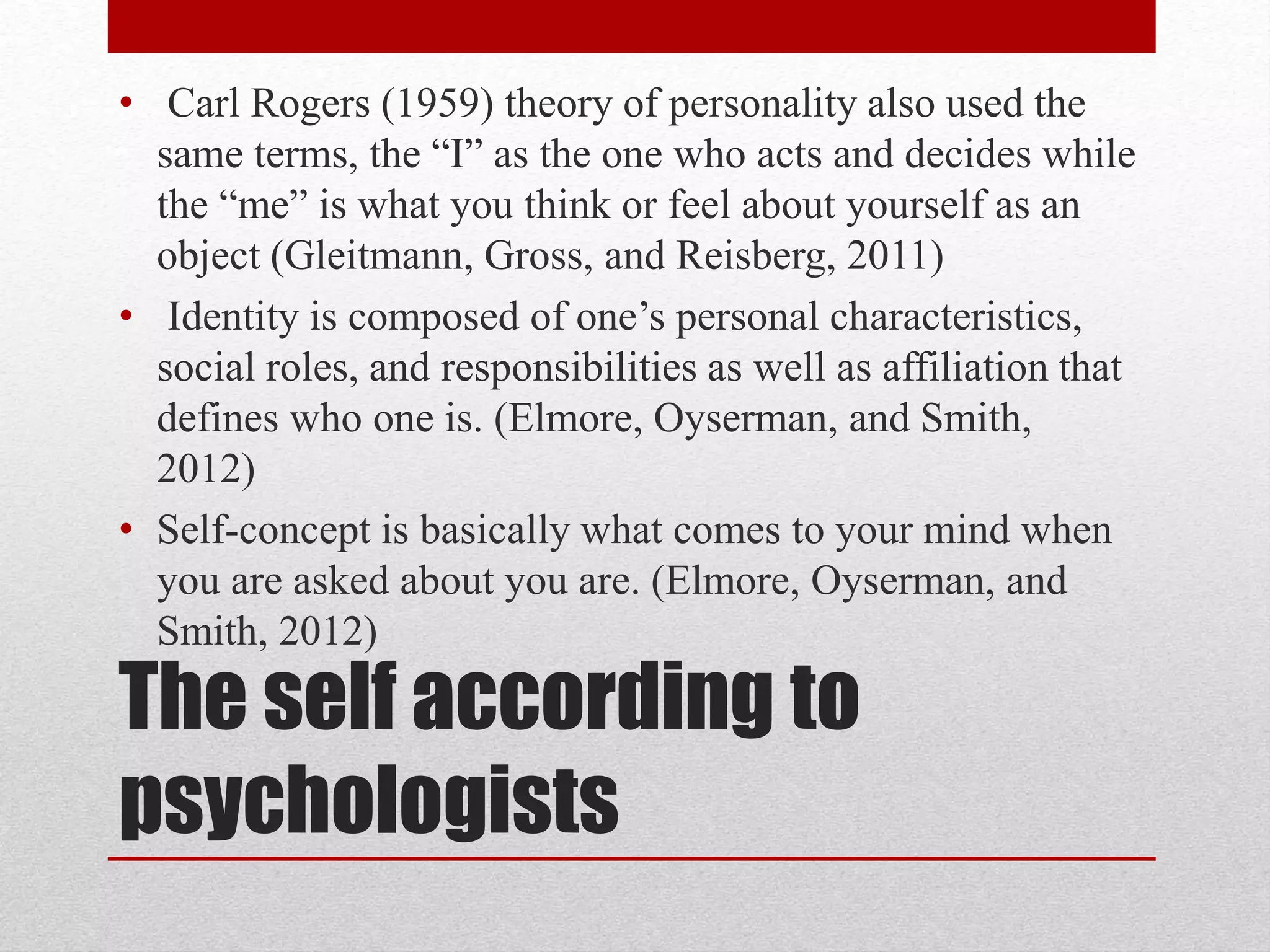 Understanding the Self: Psychological Perspectives | PPTX