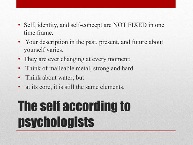 Understanding the Self: Psychological Perspectives | PPTX | Science