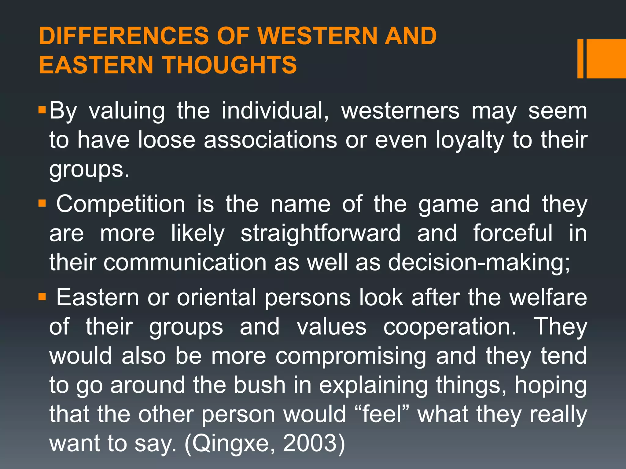 The Self in the Western and Eastern Thougghts | PPTX