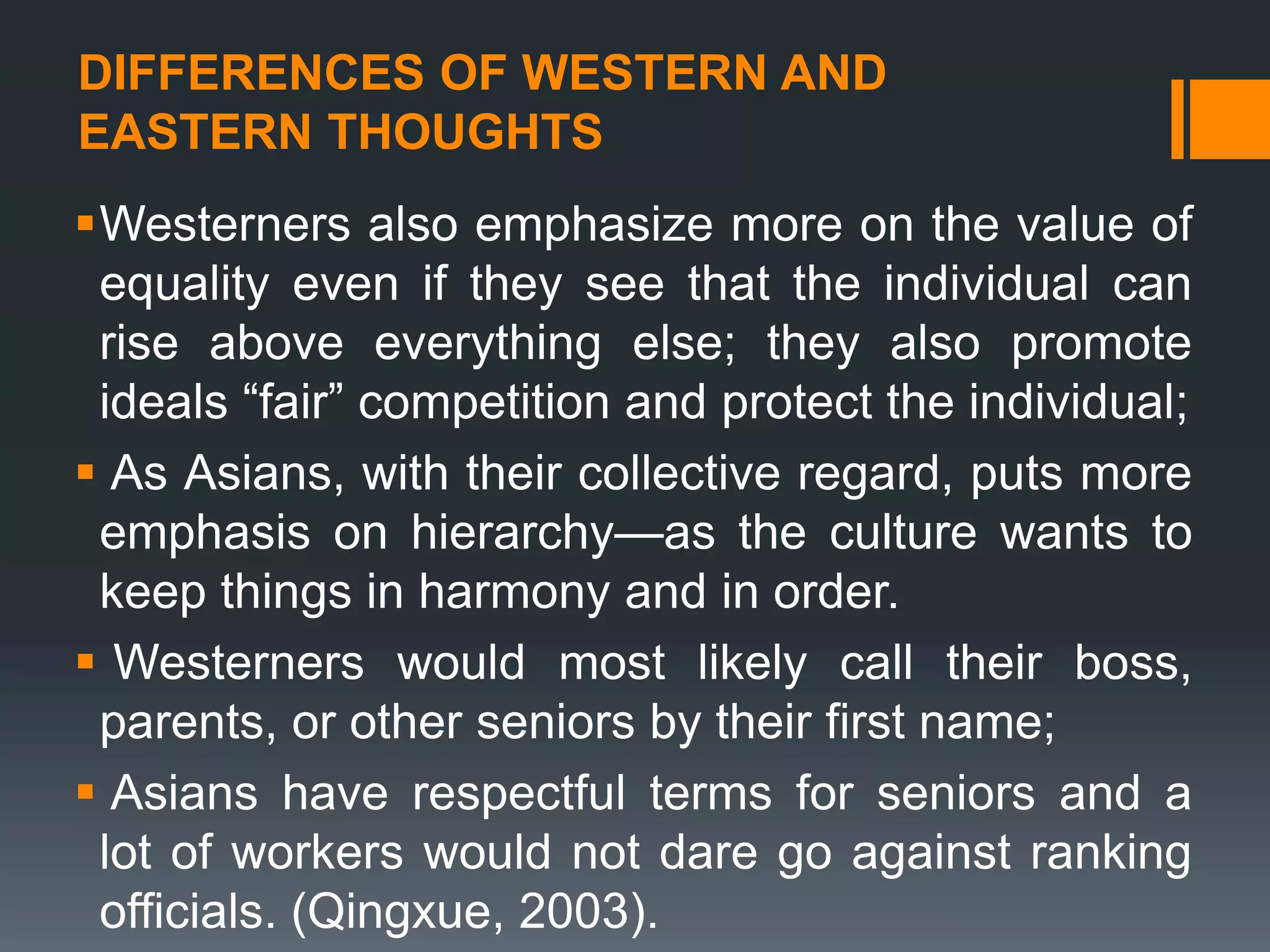 The Self in the Western and Eastern Thougghts | PPTX