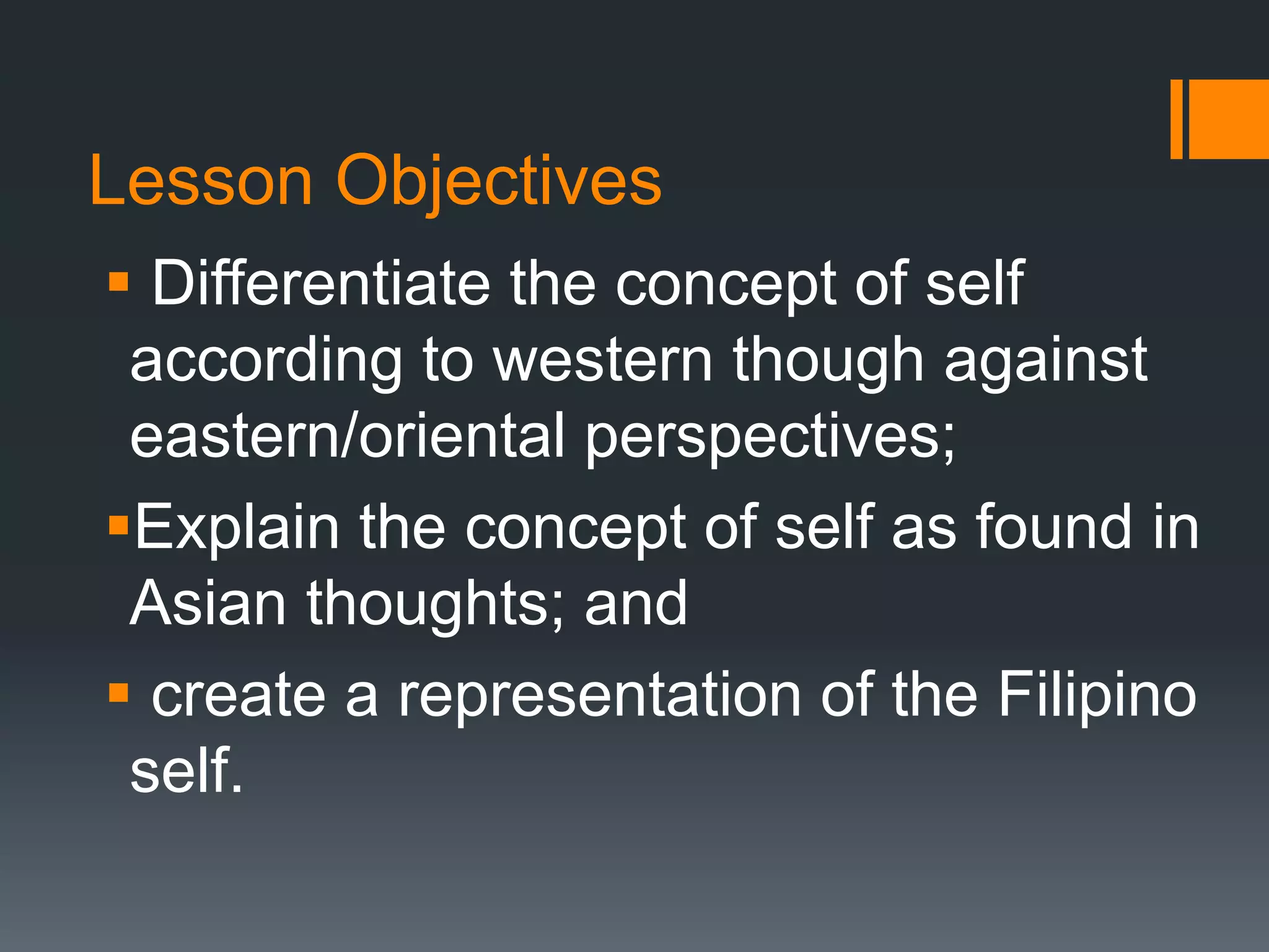 The Self in the Western and Eastern Thougghts | PPTX