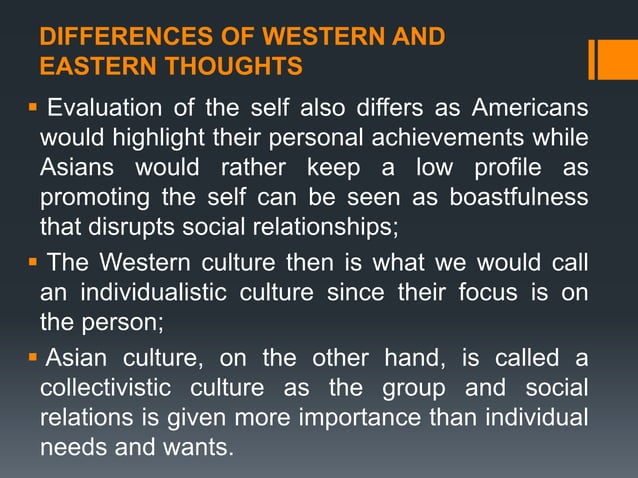 The Self in the Western and Eastern Thougghts | PPTX