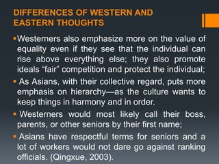 The Self in the Western and Eastern Thougghts | PPTX