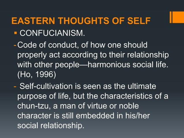 The Self in the Western and Eastern Thougghts | PPTX