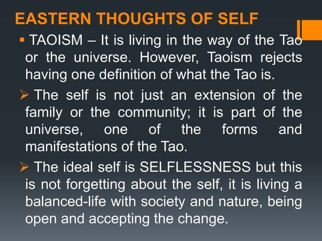 The Self in the Western and Eastern Thougghts | PPTX